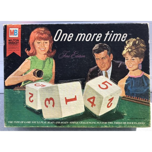 Games | Vtg 6s One More Time Game By Milton Bradley Dice Retro Mcm Usa ...
